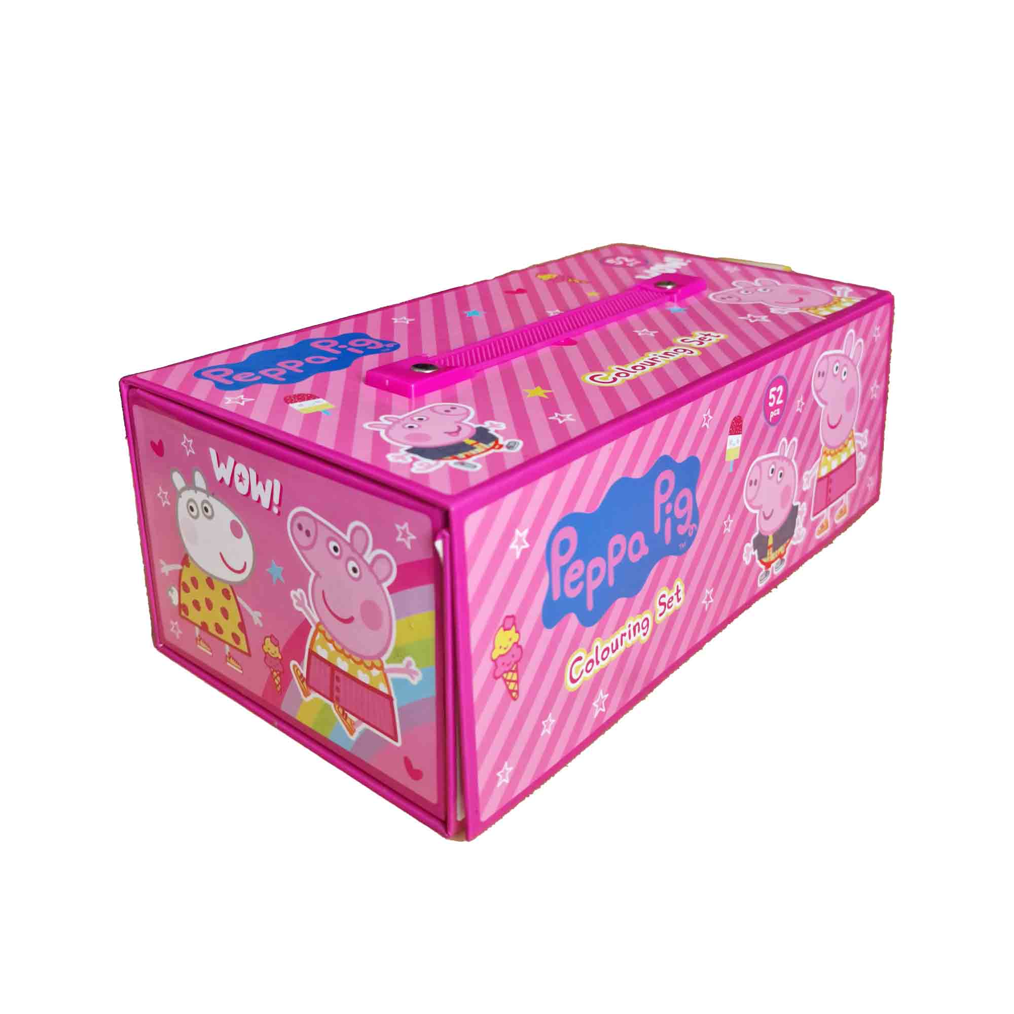 Peppa Pig 52 Piece Colouring Stationery Tool Box - Creative Playtime ...