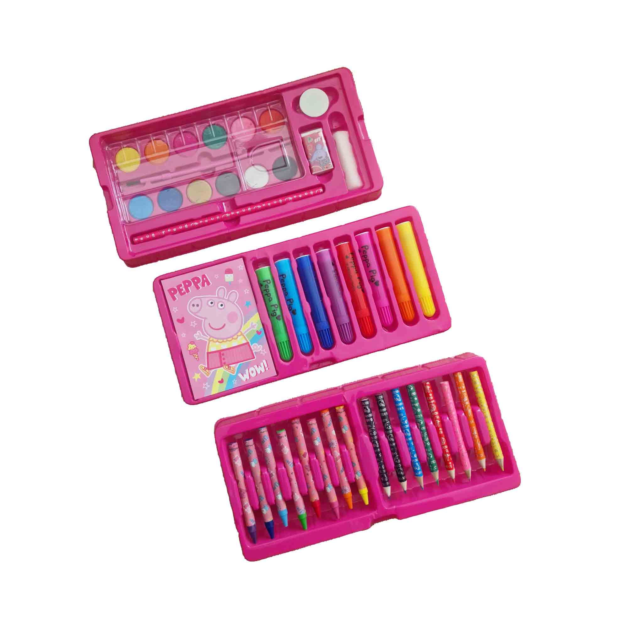 Peppa Pig 52 Piece Colouring Stationery Tool Box - Creative Playtime ...